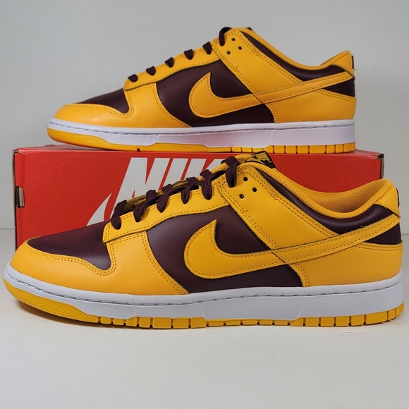 Nike | Shoes | Nike Dunk Low Retro Arizona State Asu Yellow Bordeaux ...